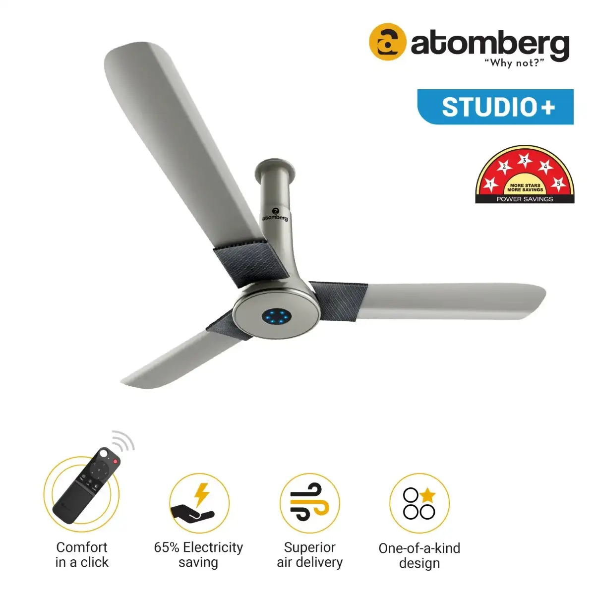 Small Appliances :: Fans :: Atomberg Studio + Ceiling Fan | 1200mm | 5 ...